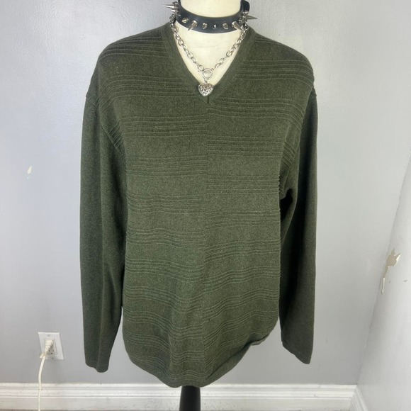 Perry Ellis | Sweaters | Green Goblincore Sweater | Poshmark